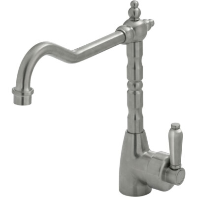 Fienza Sink Mixer Kitchen Tap Shepherds Crook Brushed Nickel Eleanor ...