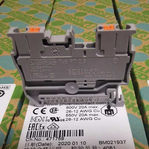 3209510 50 Phoenix contact pt2,5 feed though terminals new in original ...