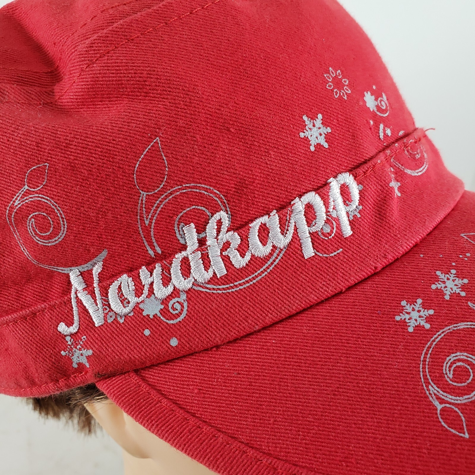 Nordkapp Hat Norway Cap Lattitude 71 10 21 Embroidered Red 58cm Cotton ...