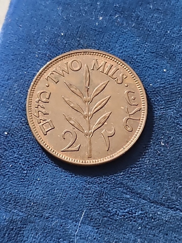 1927 British Palestine 2 Mils Coin - KM#2 | eBay