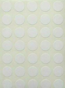 105 Small White Round Sticky Dots 13mm Circles Self Adhesive Stickers ...