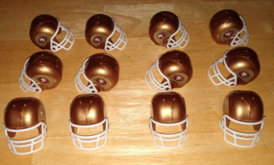 (12) San Francisco 49ers Helmet Checkers Play Football Offi. License ...