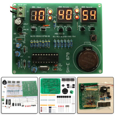 6 Digit LED Digital Alarm Clock Making Kit Electronics Soldering ...