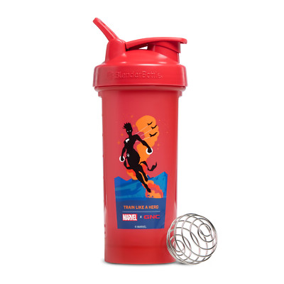 BlenderBottle Marvel Captain Marvel Protein Shaker Bottle 28oz Capacity ...
