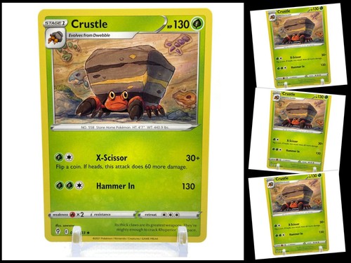 Pokemon Sword & Shield EVOLVING SKIES 012/203 Crustle 4X Mint/NM TCG ...
