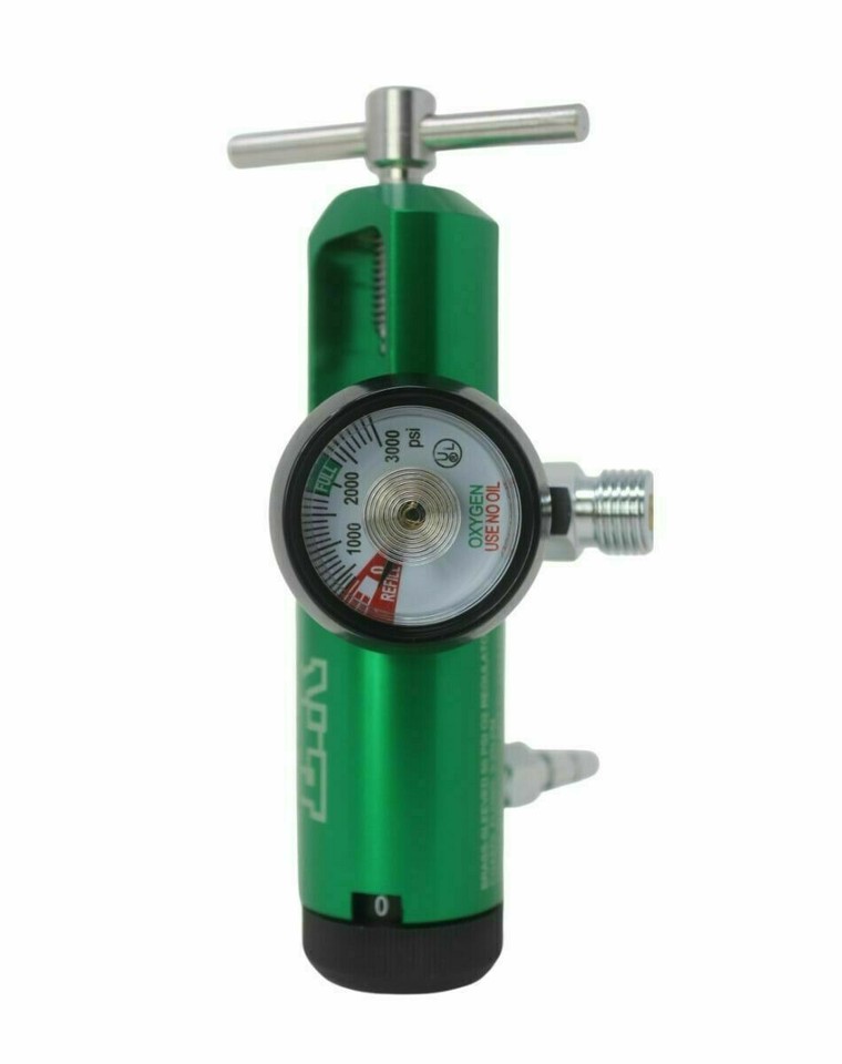 Ever Ready First Aid Oxygen Regulator CGA-870 Gauge Flow Rate - 0-25LPM ...