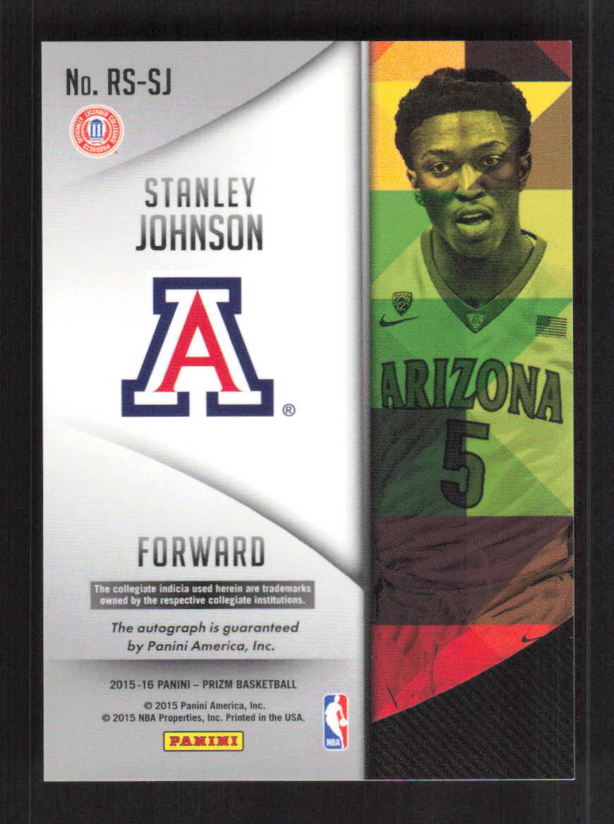 2015-16 Panini Prizm - Rookie Signatures #RS-SJ Stanley Johnson (AU, RC ...