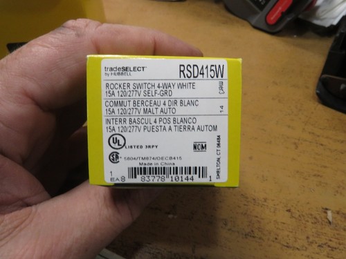 Hubbell Decorator Decora 4 Way Rocker Switches RSD415W White | eBay