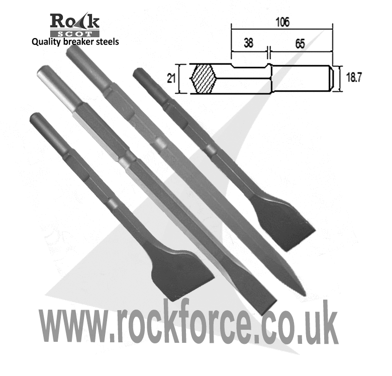 NEW 50 & 75mm wide Chisels Point & Chisel Kango 900/950 450mm long! | eBay