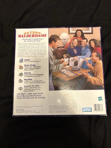 Parker Brothers Beyond Balderdash The Classic Bluffing Board Game 1990 ...