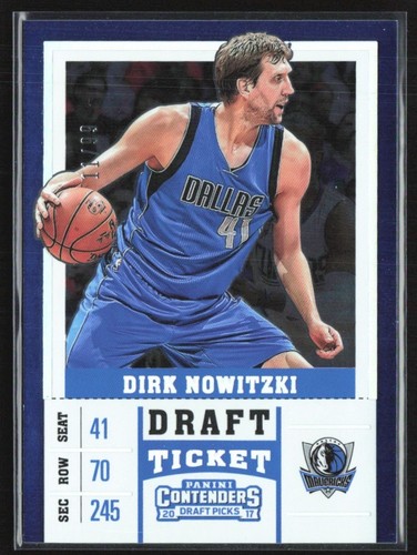 Dirk Nowitzki 2017-18 Panini Contenders Draft Picks Tickets Blue Jersey ...