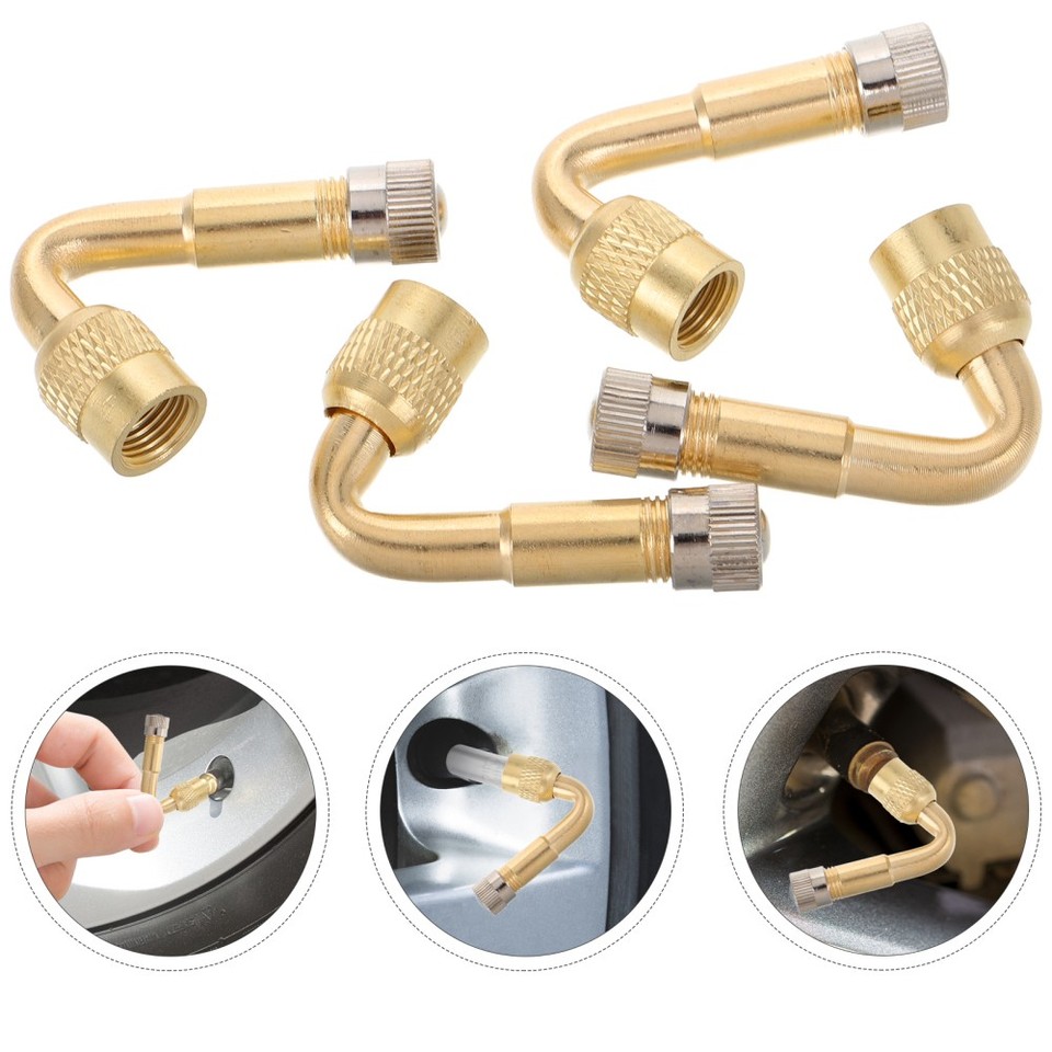 4 Pcs Valve Stem Extenders Tire Valve Extensions for Cars RVs Bicycles ...