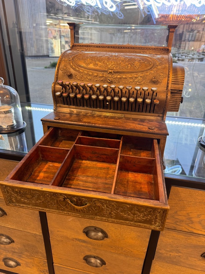 Antique Brass National Cash Register Till Shop Counter Display Money ...