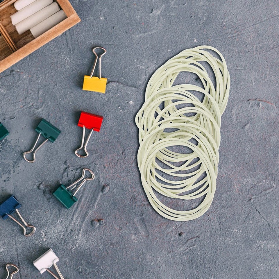 1 Pack Office White Rubber Bands: 500g Bulk High Elasticity Band ...