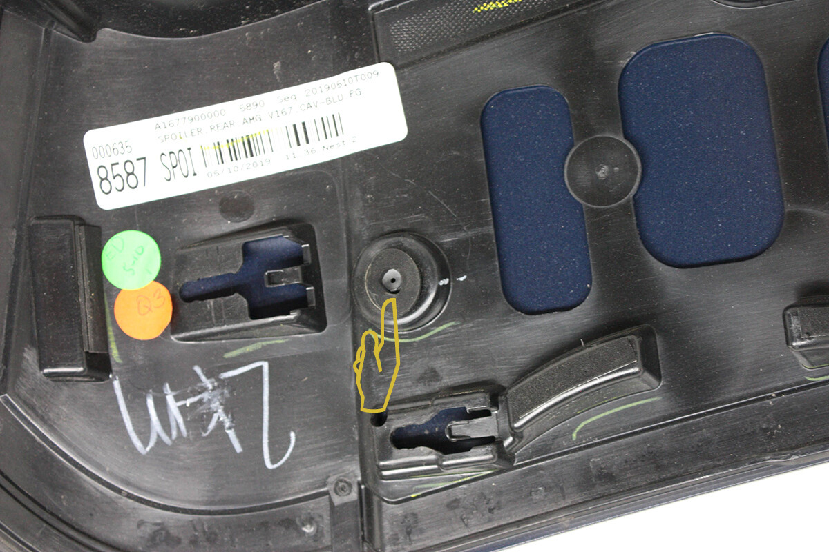 OEM Rear Spoiler For Mercedes-Benz GLE-Class (167 Type) Lunar Blue 167 ...