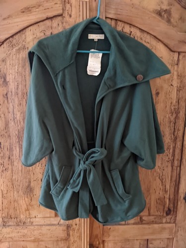 Synergy Organic Cotton Yoga Cape Wrap S M L Fern Forest Green NEW w ...