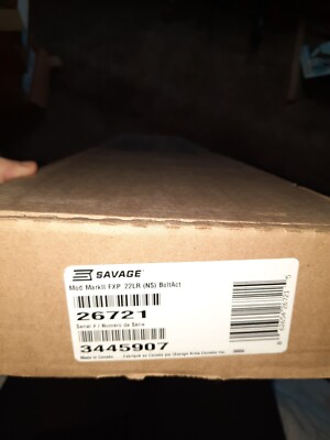 Savage Model Mark II Fxp 22lr Empty Cardboard Rifle Box With Paperwork ...