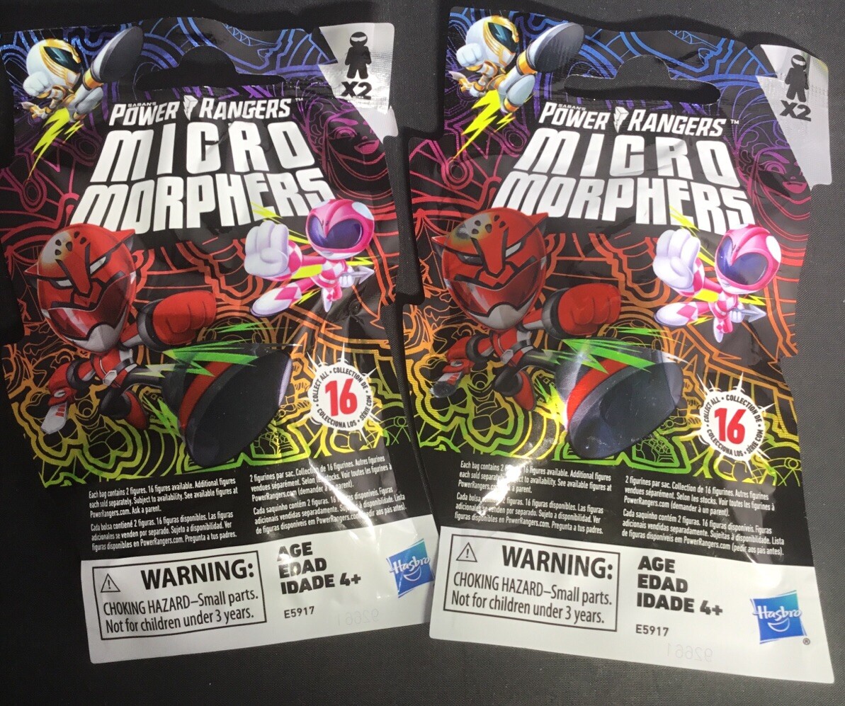 Mighty Power Rangers Micro Morphers Series 1 Lot Of 2 Blind Bags 4 ...