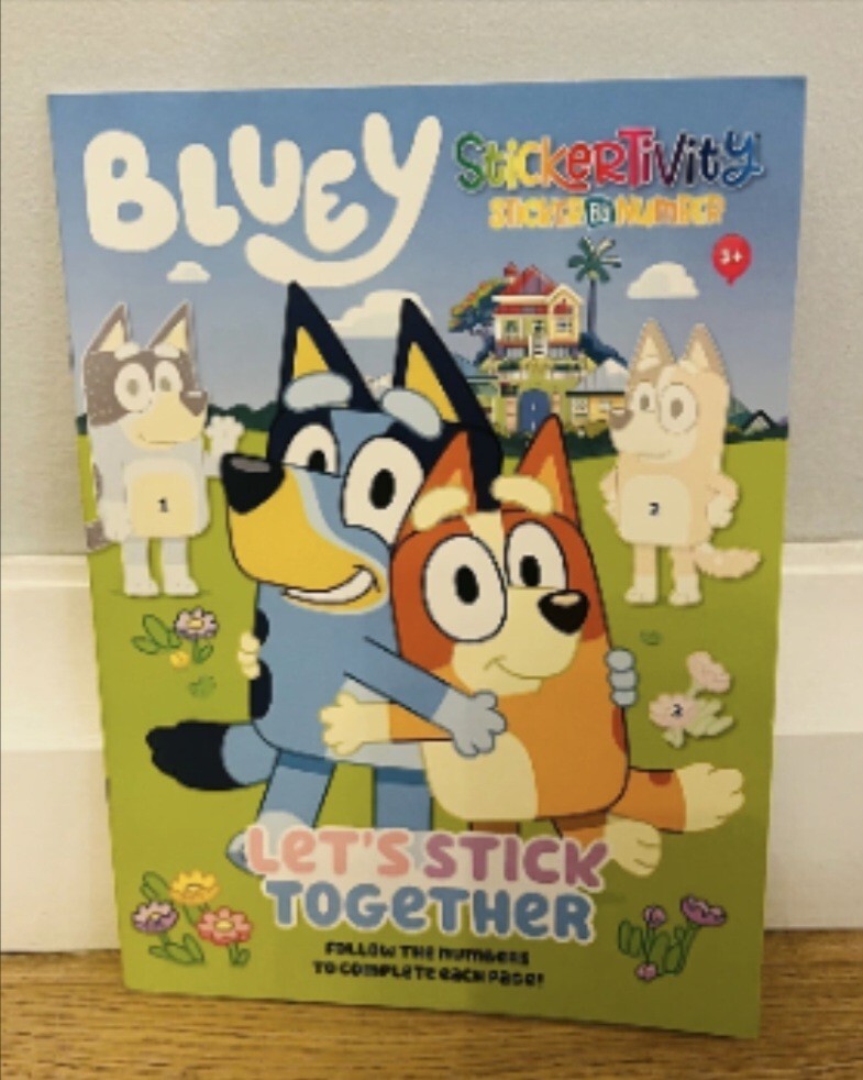 Bluey Sticker Activity Book for Kids - Stuck On You! - 2 pages of ...