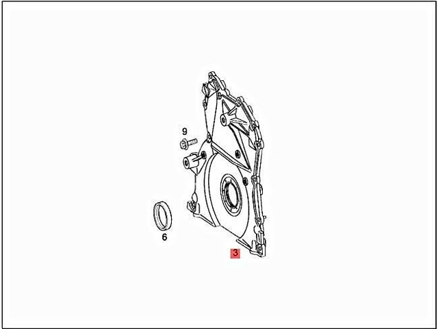 Genuine OEM Engine Timing Cover for MERCEDES 6420100033 for sale online ...