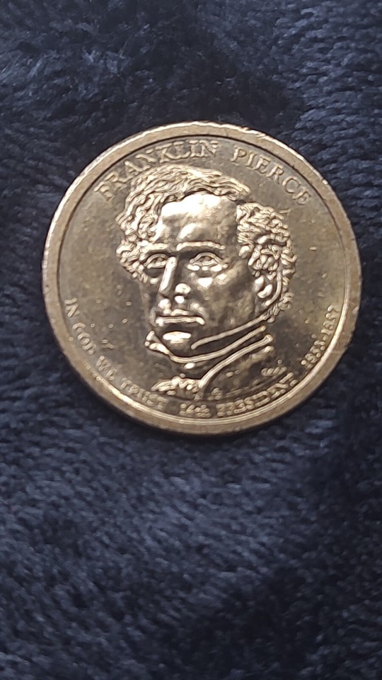 2010 p franklin pierce dollar Gold Color Coin With rim errors | eBay