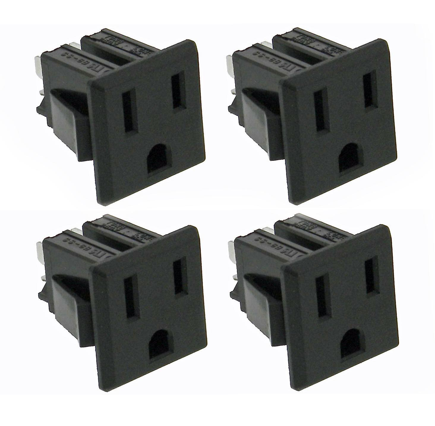 4 pack AC Outlet, NEMA 5-15R, 3 Wire 15A, Snap-in 32041 | eBay