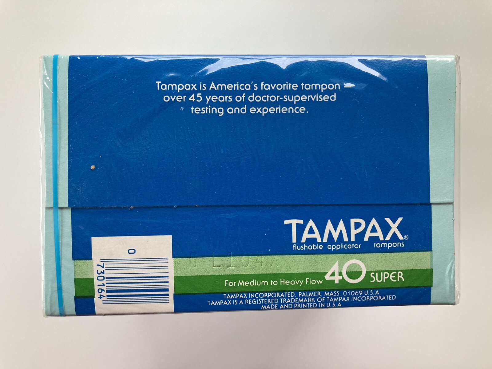 Vtg Super Tampax Flushable Applicator Medium Heavy 40 Tampons 80s Prop ...