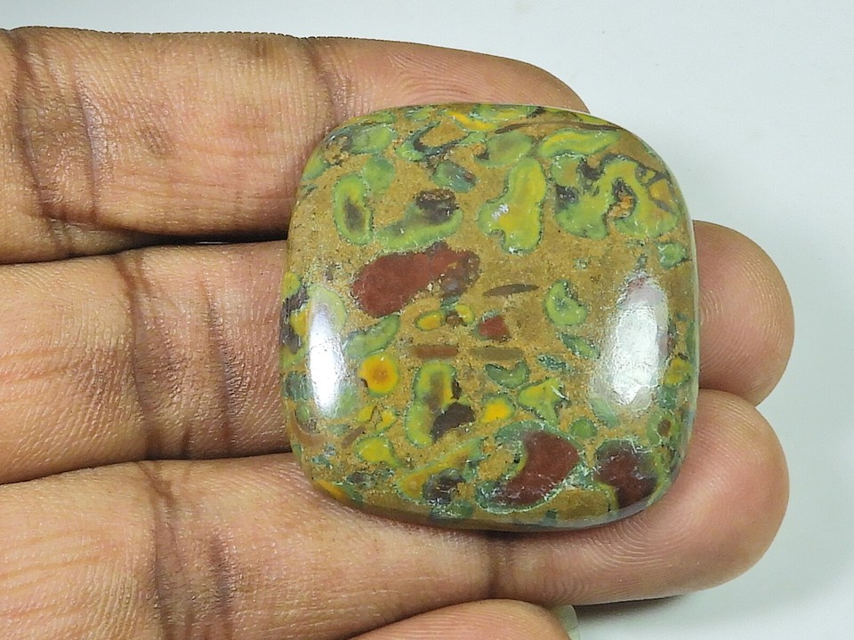 33X35X06MM Natural Fruit Jasper Octagon Shape Cabochon Loose Gemstone ...