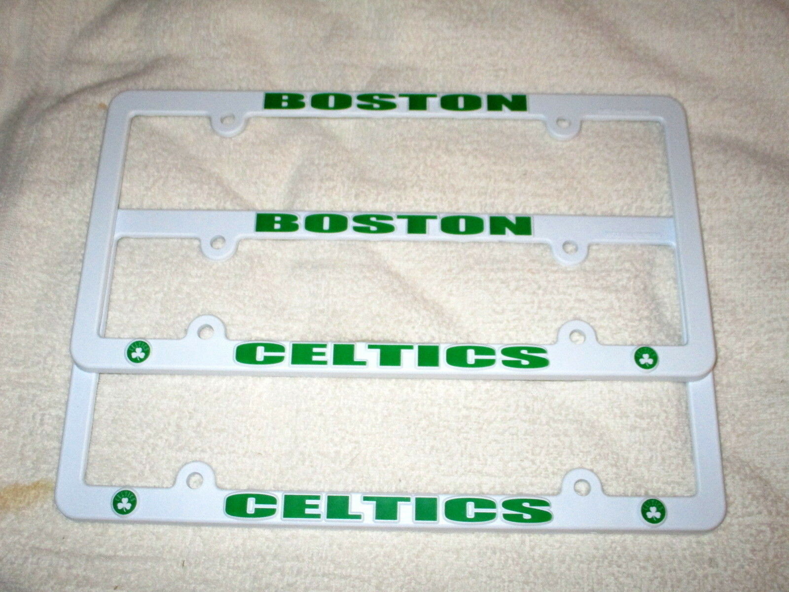 TWO (2) BOSTON CELTICS EMBOSSED LICENSE PLATE FRAMES #04 - NEW | eBay