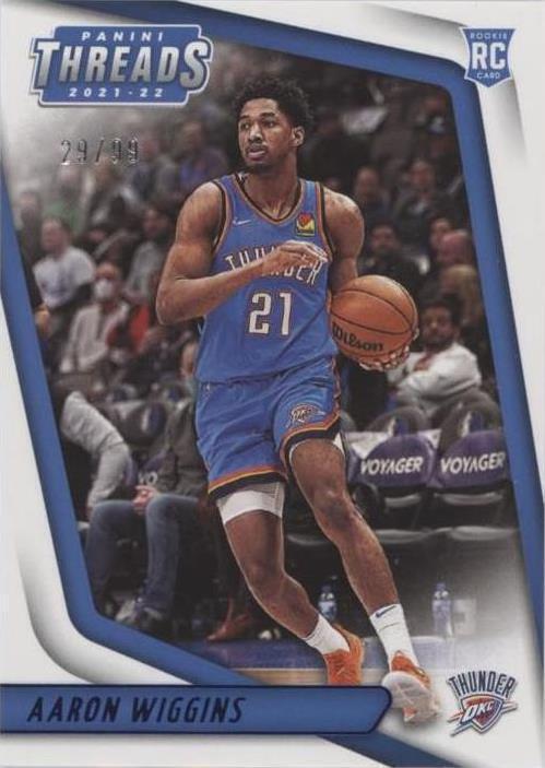 2021-22 Panini Chronicles - Threads Aaron Wiggins #100 Blue /99 (RC ...