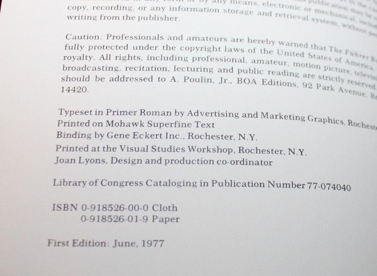 The Fuhrer Bunker: A Cycle of Poems in Progress W.D. Snodgrass 1st Edition 1977 | eBay