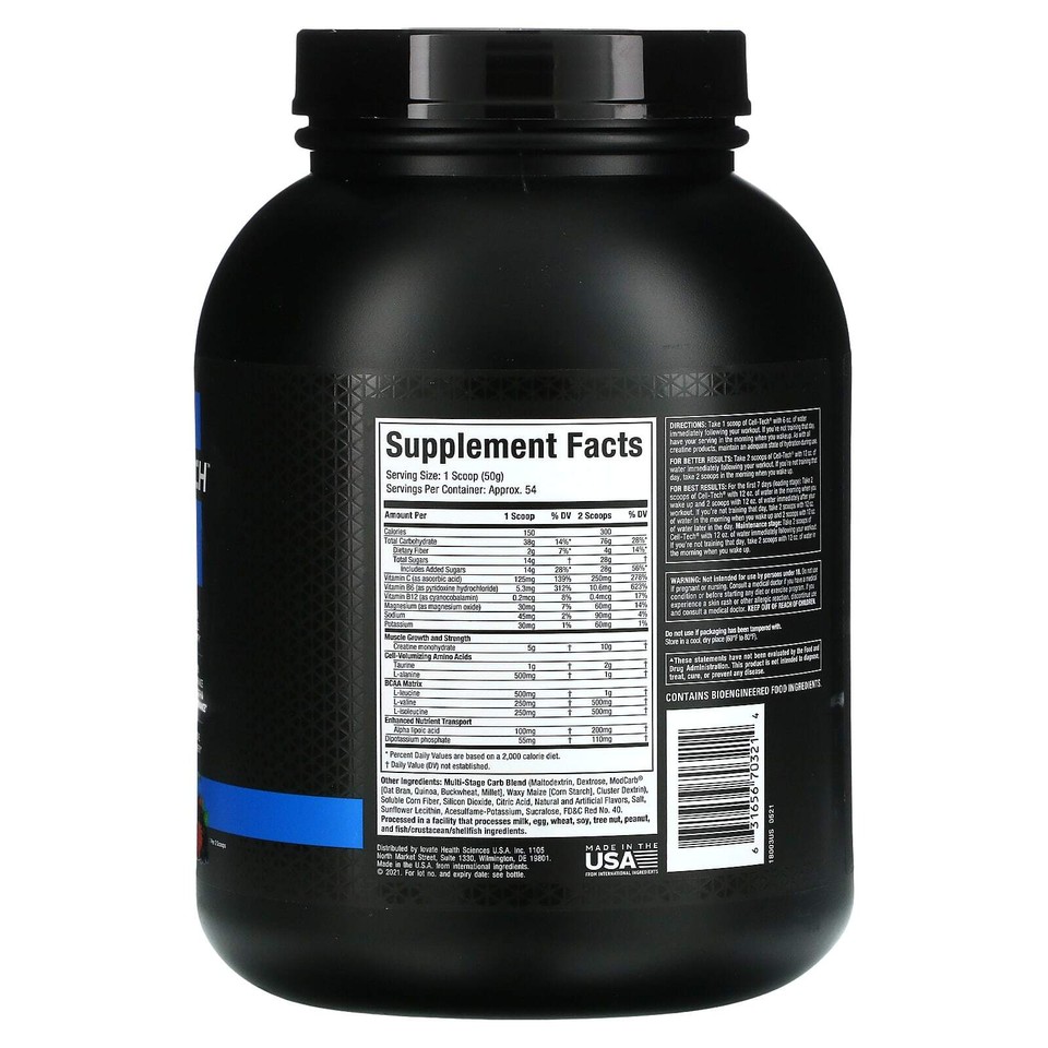 2 X MuscleTech, Cell-Tech Creatine, Fruit Punch, 6 lbs (2.72 kg ...