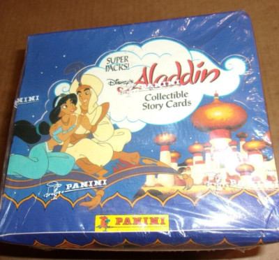 1993 Panini Disney's Aladdin Trading Cards Box 24 Super Packs Jumbo 15 ...