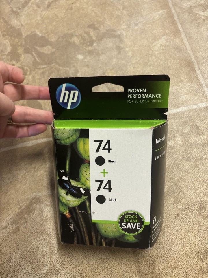 HP 74 + 74 Printer Ink Cartridges Combo Pack Product CZ069FN Exp Oct ...