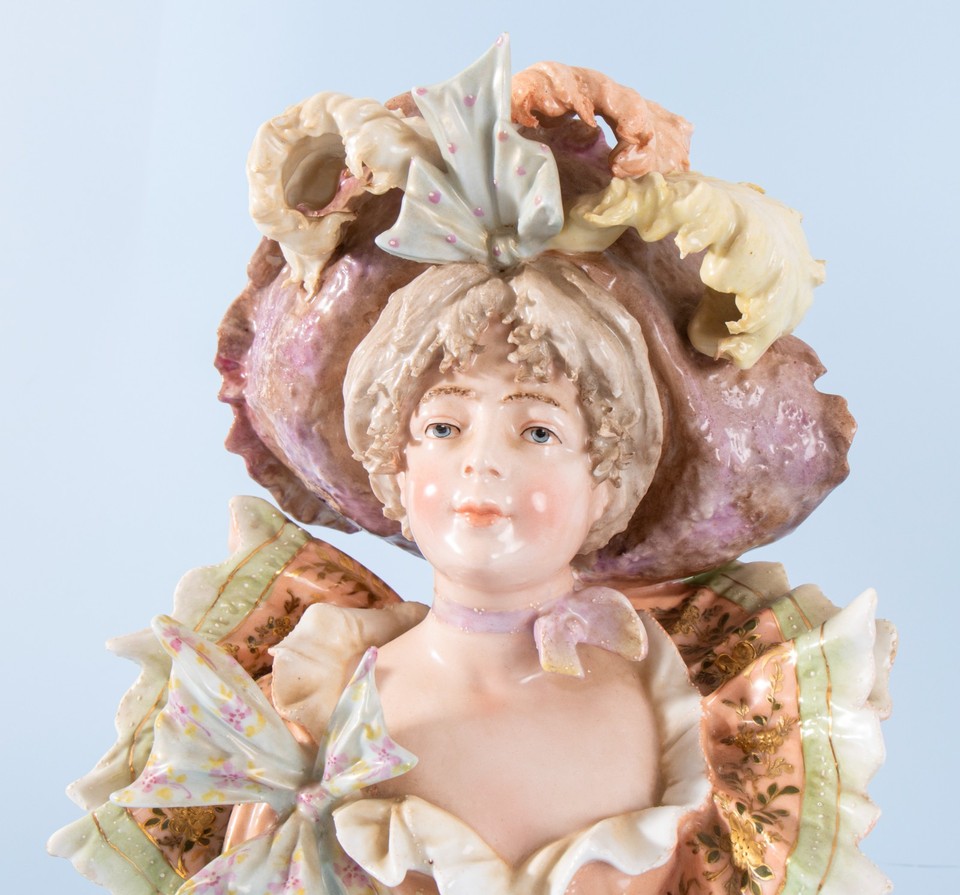 RW Rudolstadt Art Nouveau Germany Porcelain Figurine Bust c.1900 Marked ...