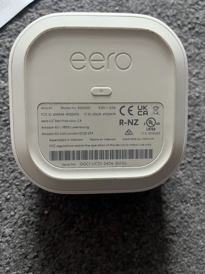eero 6+ Mesh Dual-Band Wi-Fi 6 Router R010001 RO11114 - White X2 | eBay UK
