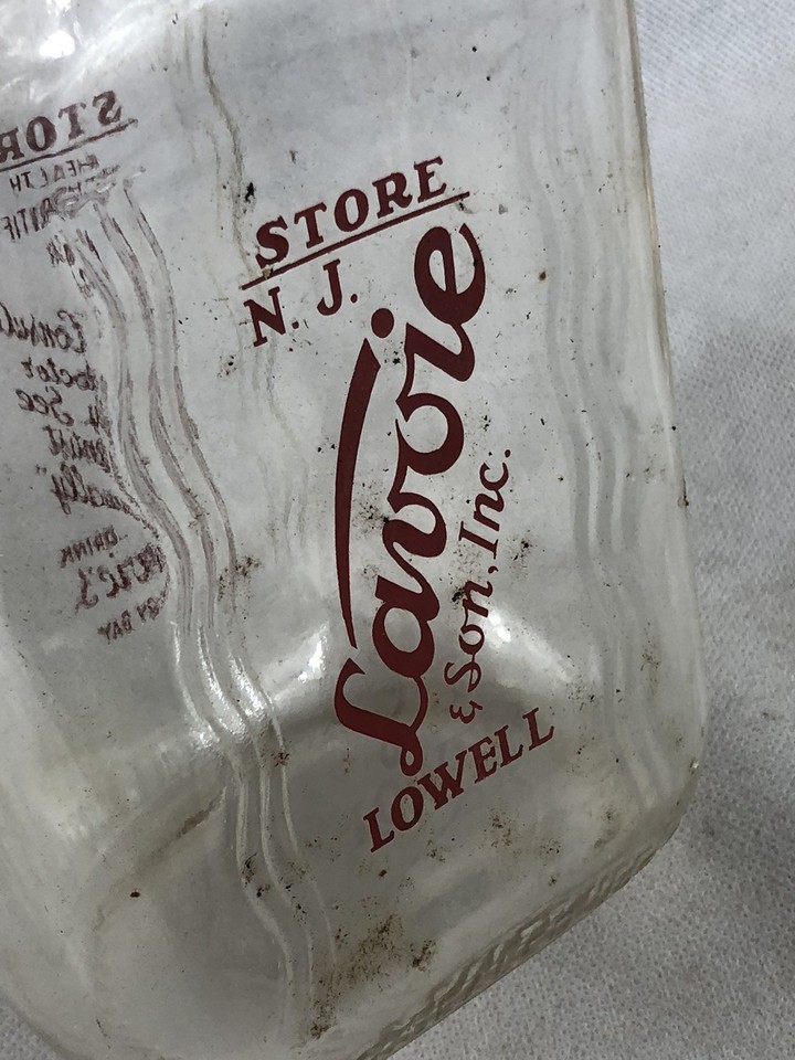 N.J Lavoie & Son Milk Bottle Lowell Mass. | eBay