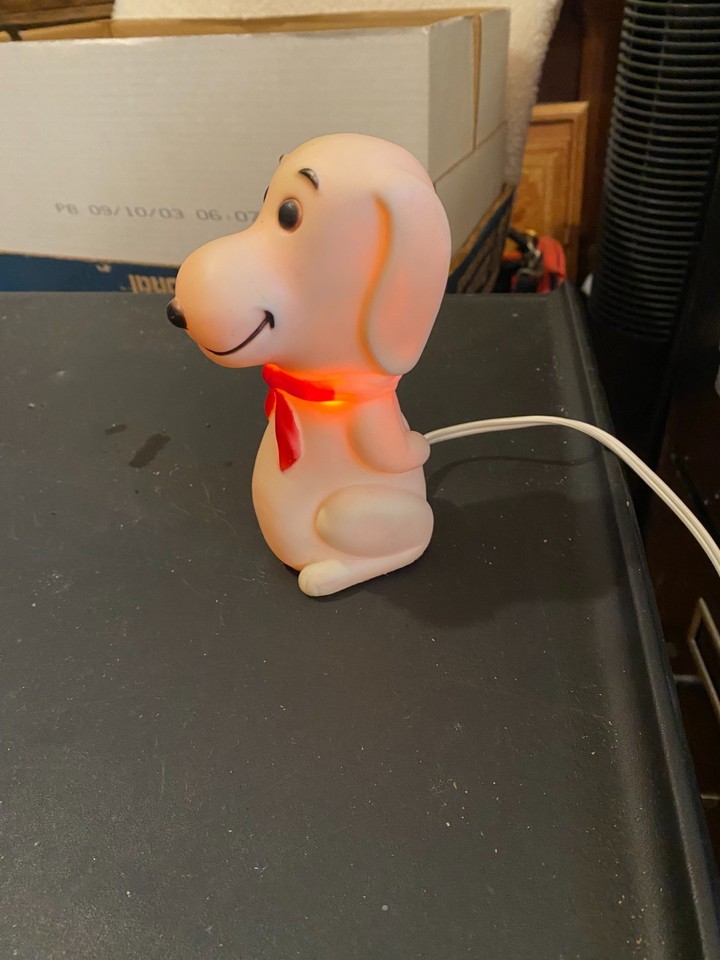 Vintage Lite-up Plastic Snoopy-type Plastic Lamp; Works | eBay