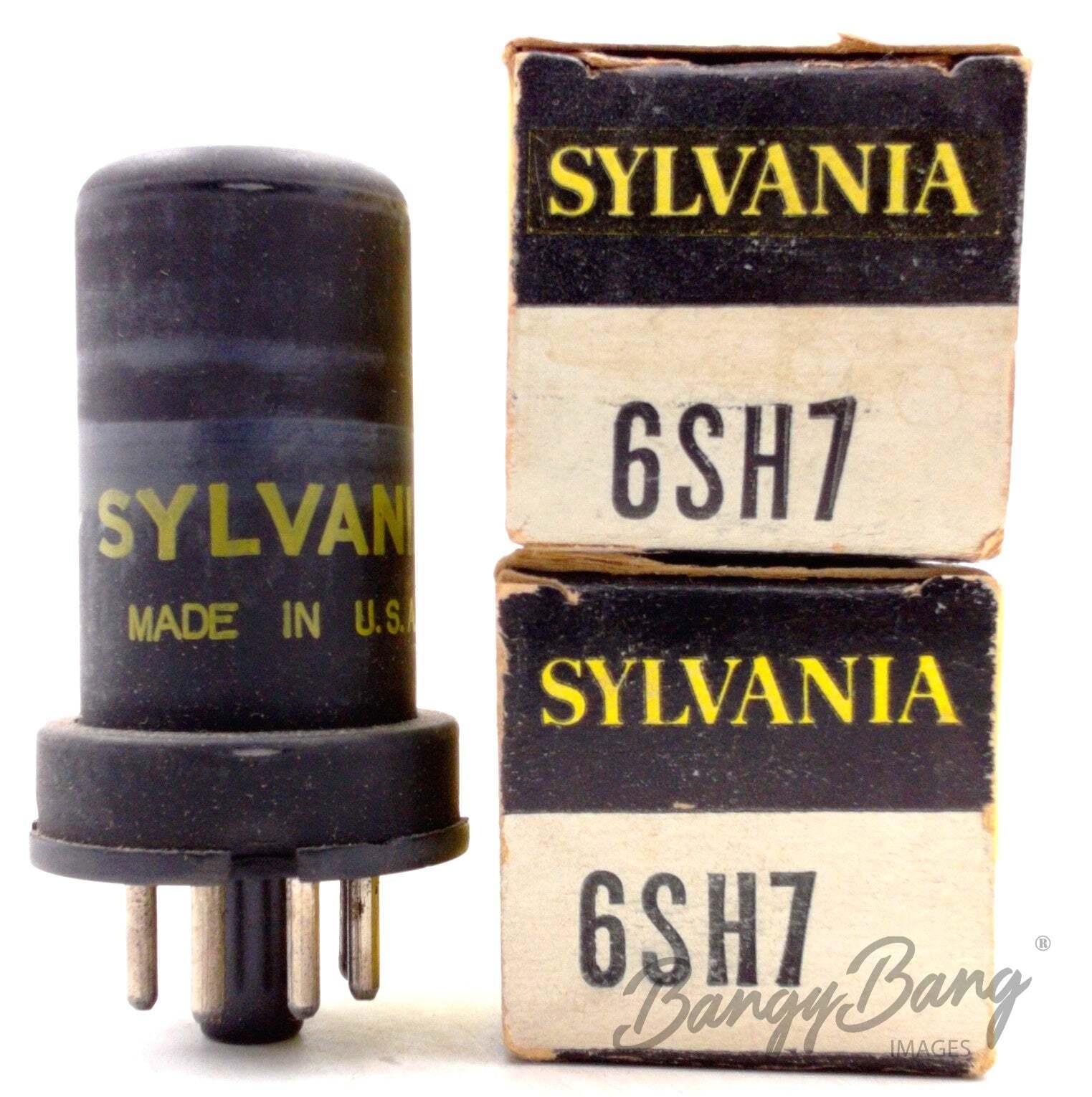 2 Sylvania 6SH7/6Ж3 Remote-Cutoff Radio Frequency Pentode- Bangybang ...
