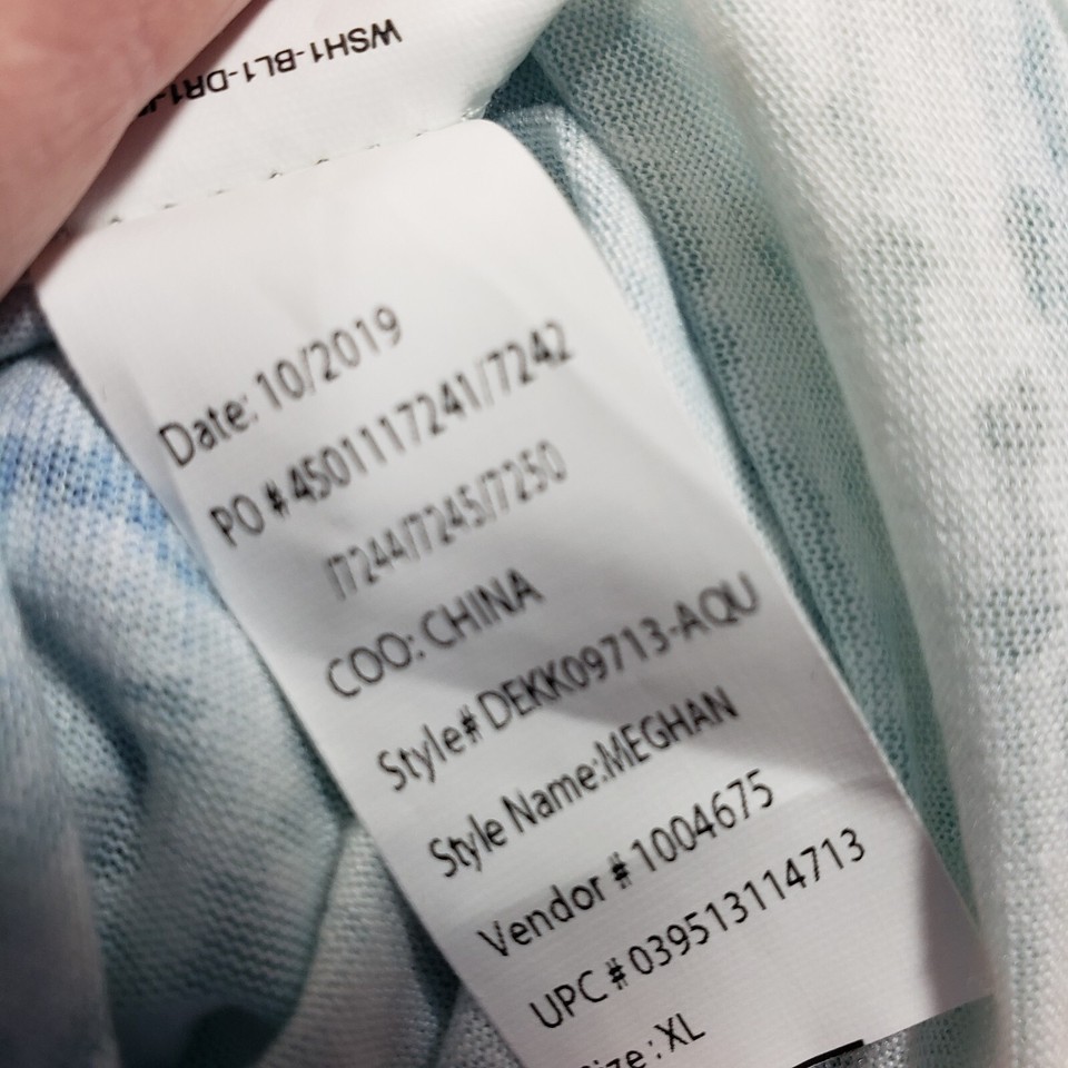 Erika Women's Meghan Wide Boat Neck Short Sleeve Top Aquaria Burlap ...