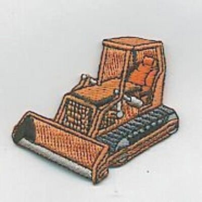 Orange Bulldozer Crawler Construction Vehicle Patch | eBay
