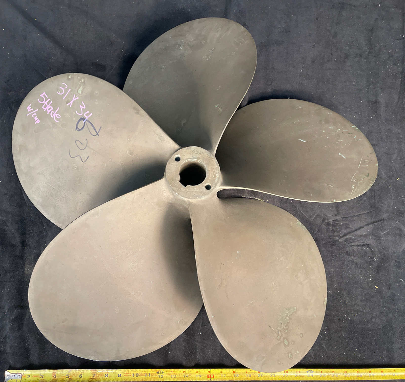 CJR 31" x 34.5 Pitch Bronze 5 Blade Left Hand Inboard Boat Propeller ...