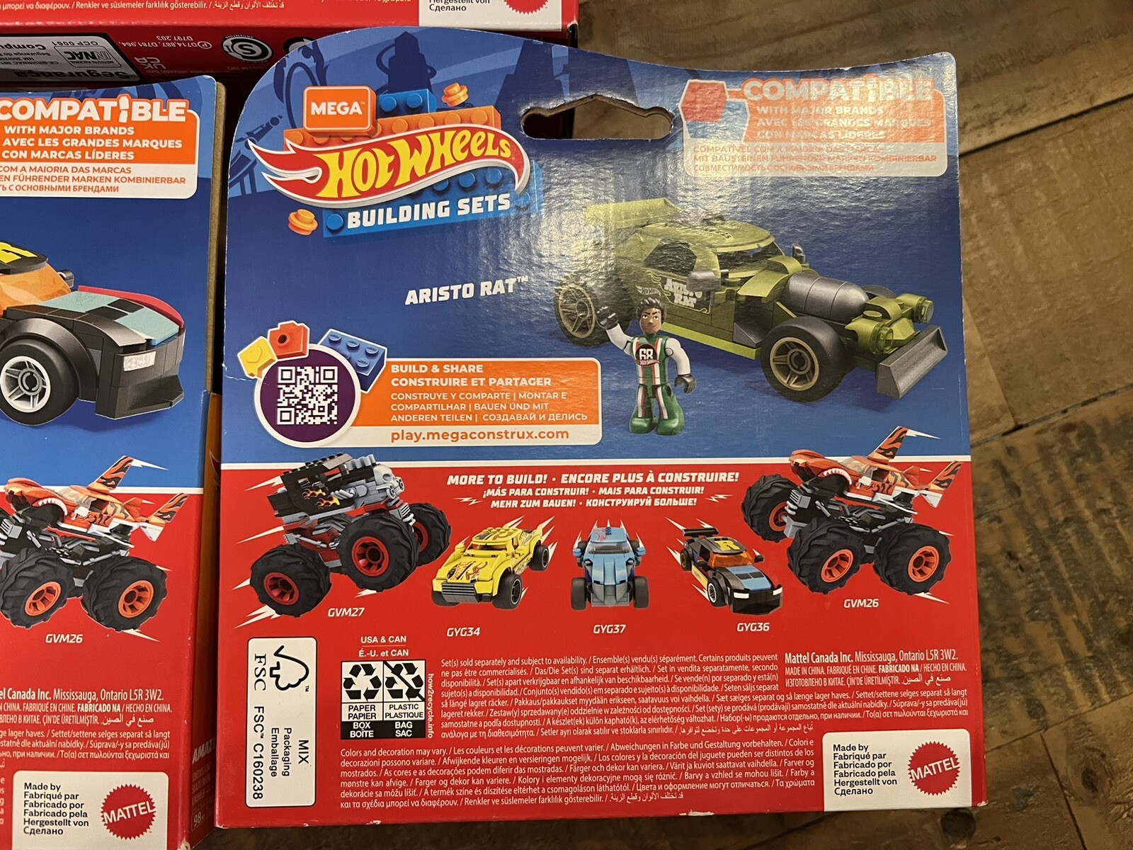 New Mega Hot Wheels Building Set Lot of 3 - ARISTO RAT + AMAZOOM + RIP ...