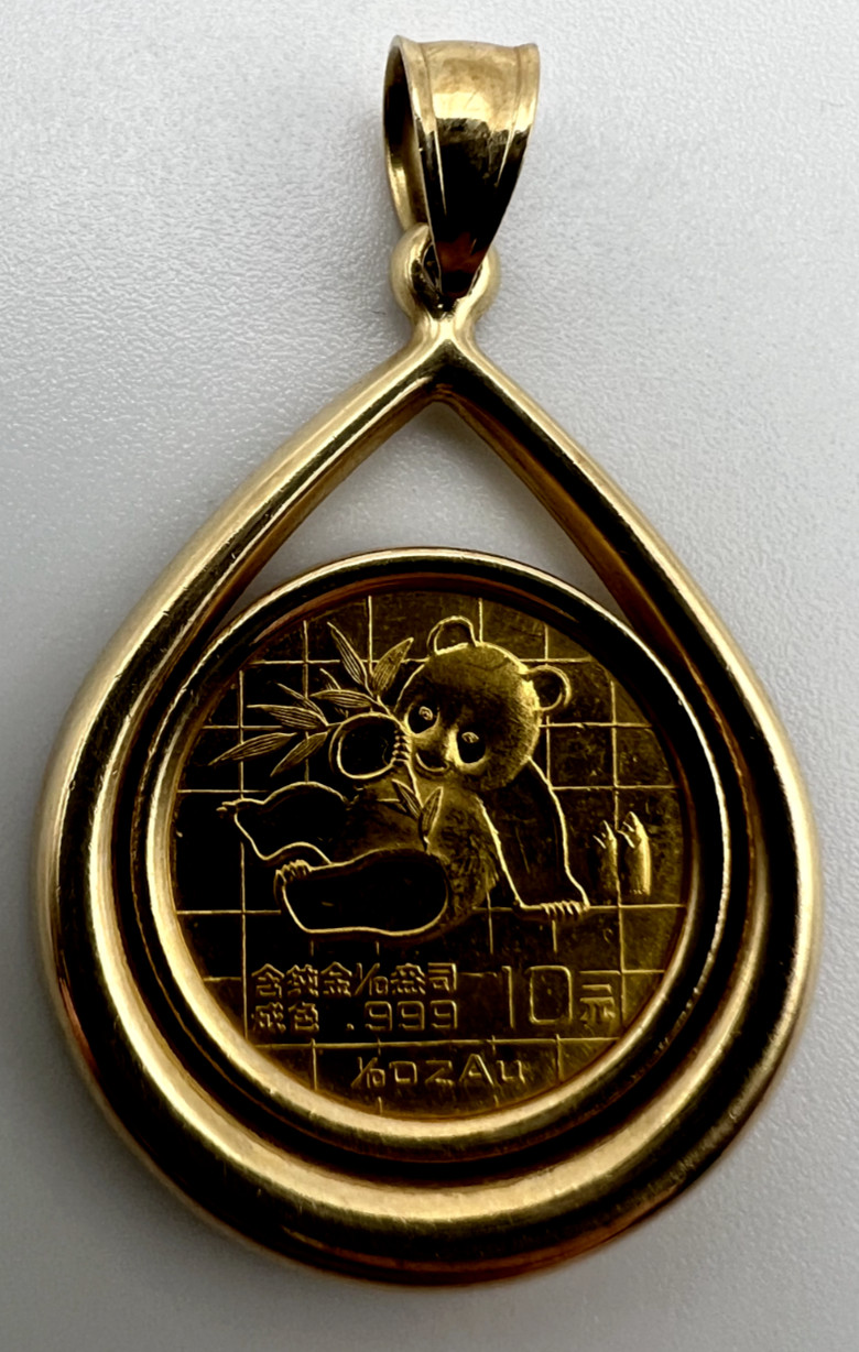 1989 Chinese Panda 1/10 oz of Solid Gold 10 Yuan Coin… - Gem