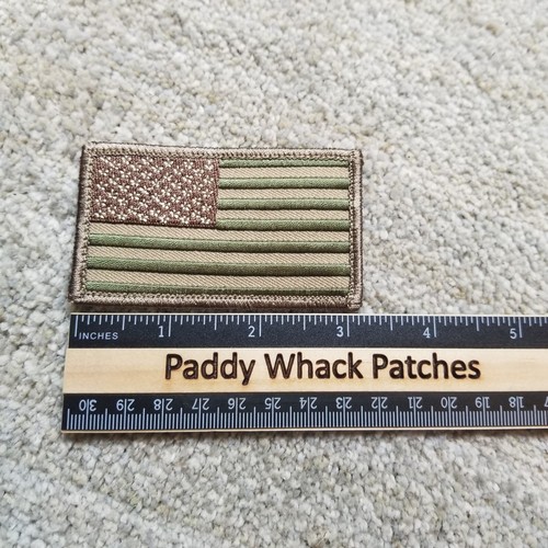 American Flag Patch Hook & Loop Back Military Morale Green Brown Tactical | eBay