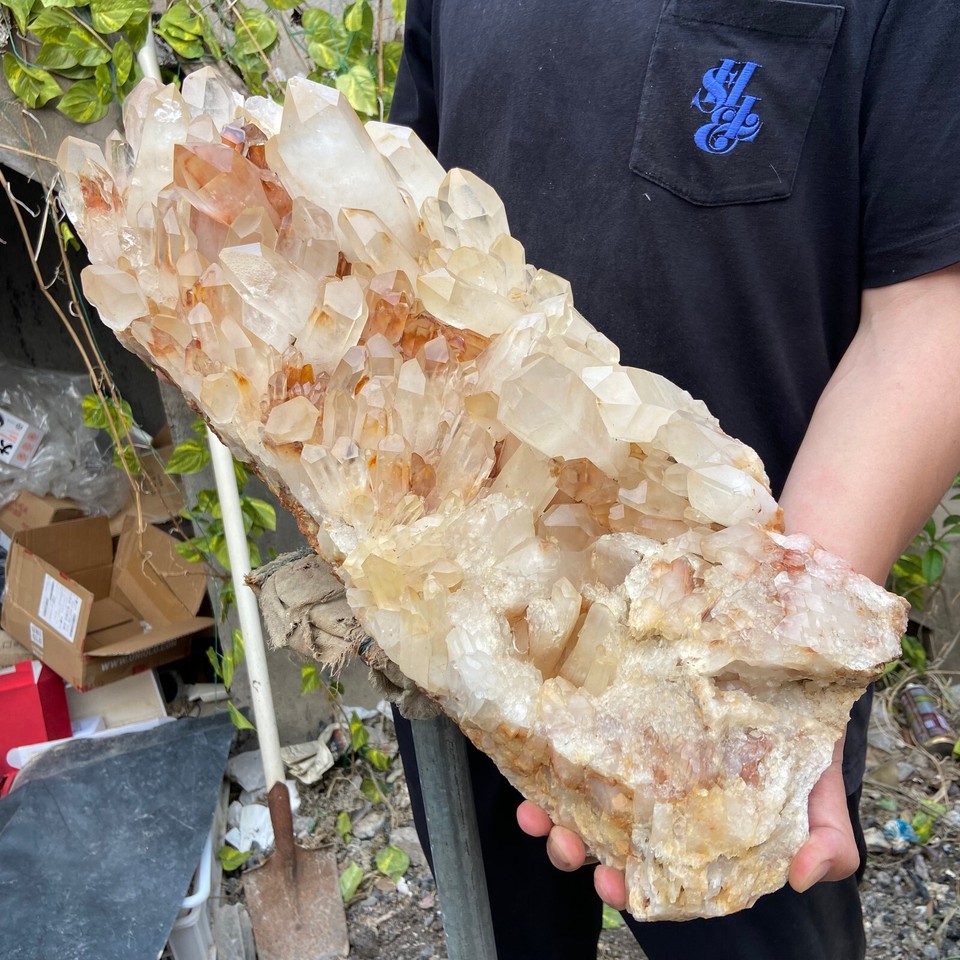 42.1lb Natural Clear White Quartz Crystal Cluster Rough Healing ...