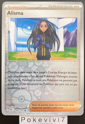 Carte Pokemon ALISMA 188/197 HOLO REVERSE EV3 Ecarlate et Violet OBF FR ...