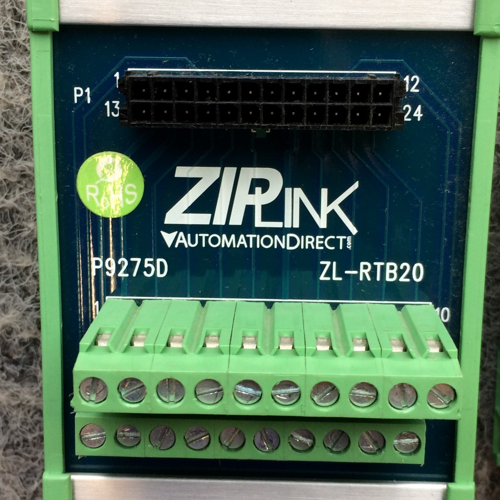 Lot of 2 Ziplink ZL-RTB20-1 Automation Direct Remote Terminal Block 24P ...