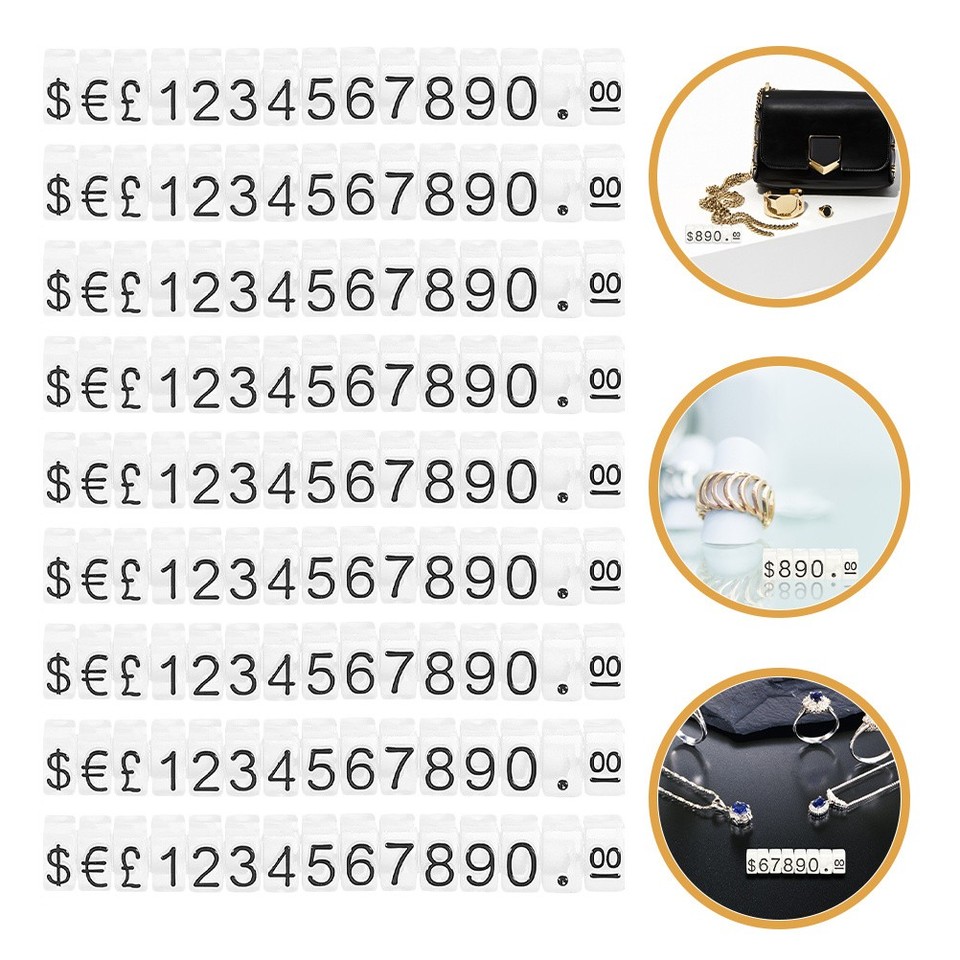 15 Strings Price Tags Stand Label Holders Displays for Prices Jewelry ...