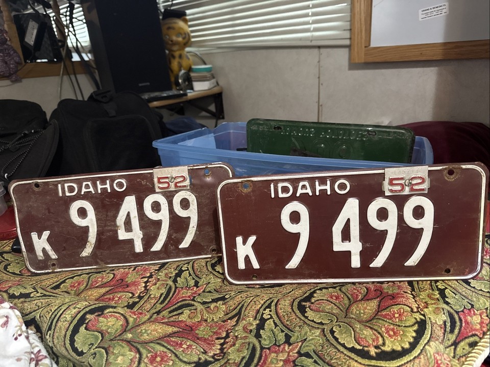 Vintage license plate 1952 Idaho one pair | eBay